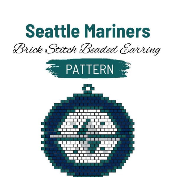 Indianapolis Colts Brick Stitch Earring Pattern NFL Brick Stitch ...