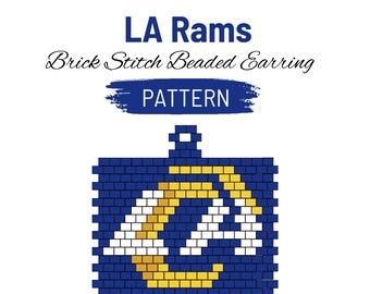 Chicago Bears Brick Stitch Earring Pattern NFL Brick Stitch Pattern ...