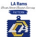 LA Rams Brick Stitch Earring Pattern NFL Brick Stitch Pattern Football ...