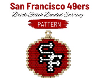 Buffalo Bills Brick Stitch Earring Pattern NFL Brick Stitch Pattern ...