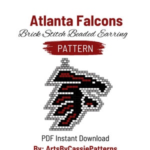 Atlanta Falcons Brick Stitch Earring Pattern NFL Brick Stitch Pattern ...