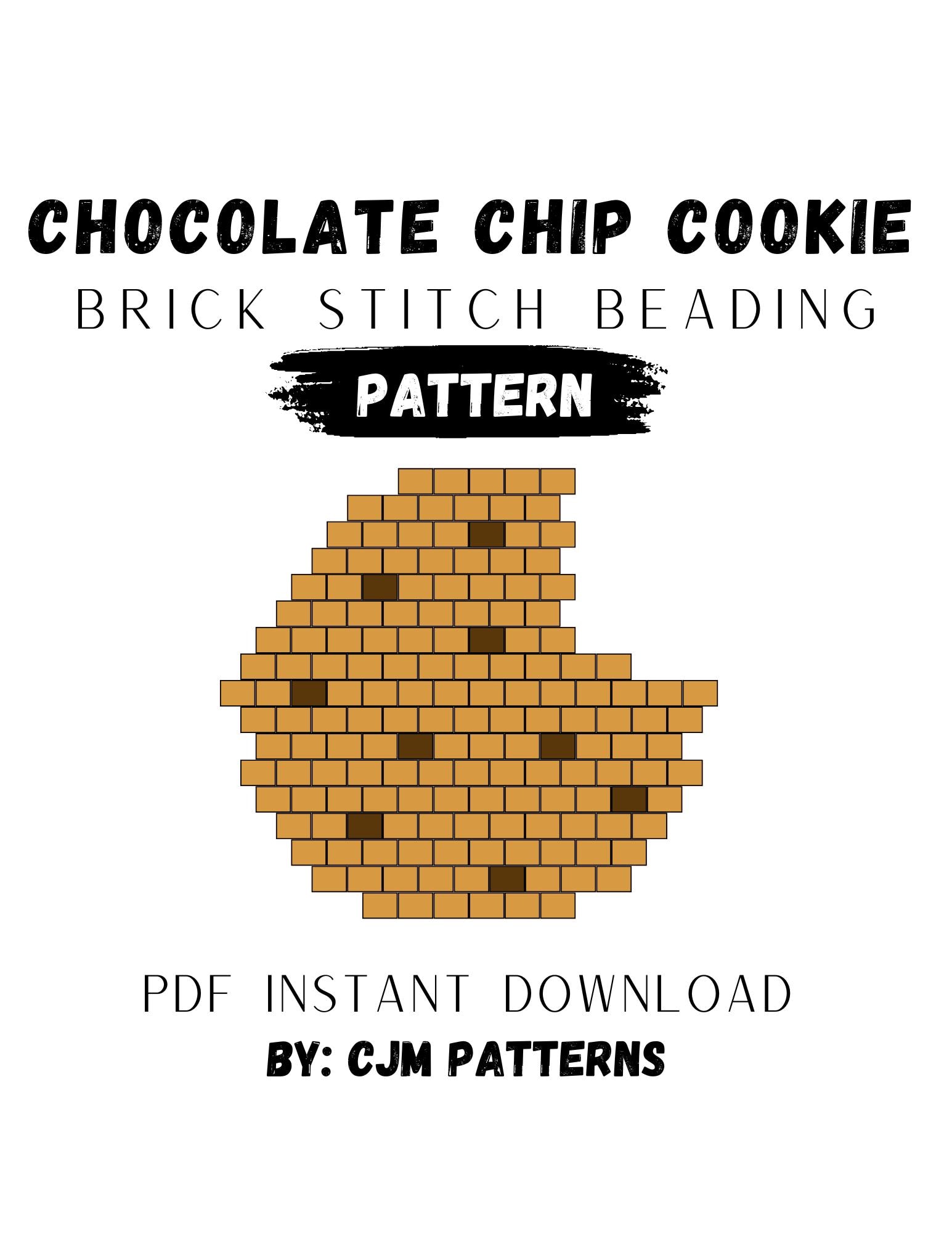 Chocolate Chip Cookie Brick Stitch Earring Pattern (PDF) - Etsy