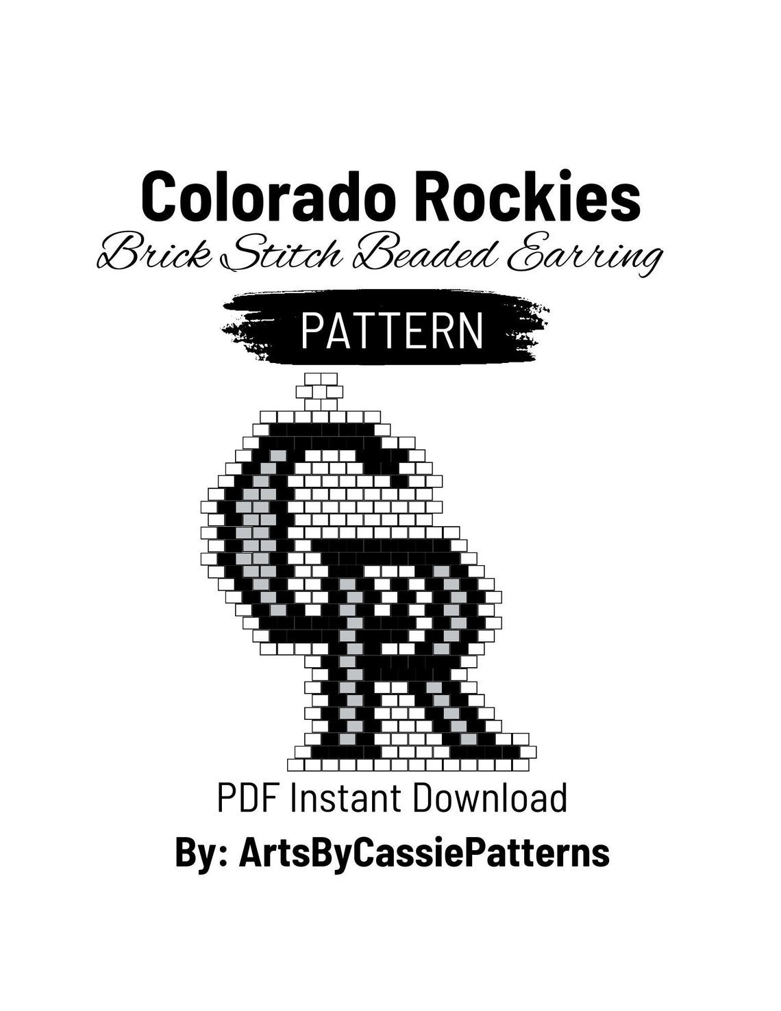 Colorado Rockies Brick Stitch Earring Pattern MLB Brick Stitch Pattern ...