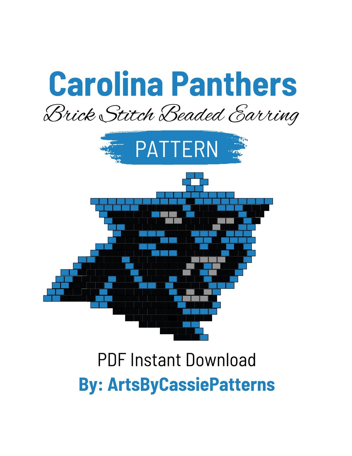 NFL Brick Stitch Pattern Football Earring Pattern Miyuki Delica Brick ...