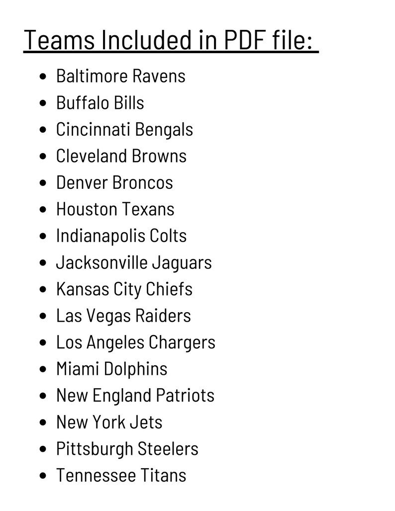 American Football Conference Brick Stitch Earring Patterns NFL Brick ...