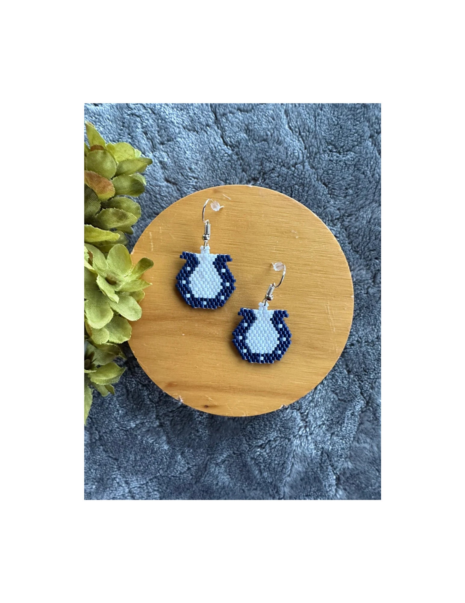 Indianapolis Colts Brick Stitch Earring Pattern NFL Brick Stitch ...