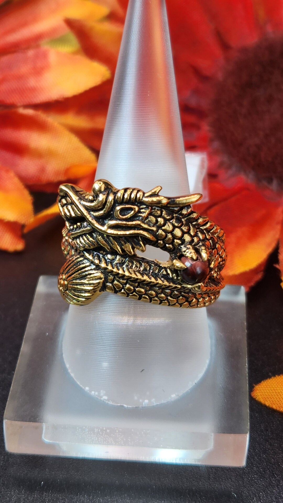 Stainless Steel Dragon Ring - Etsy