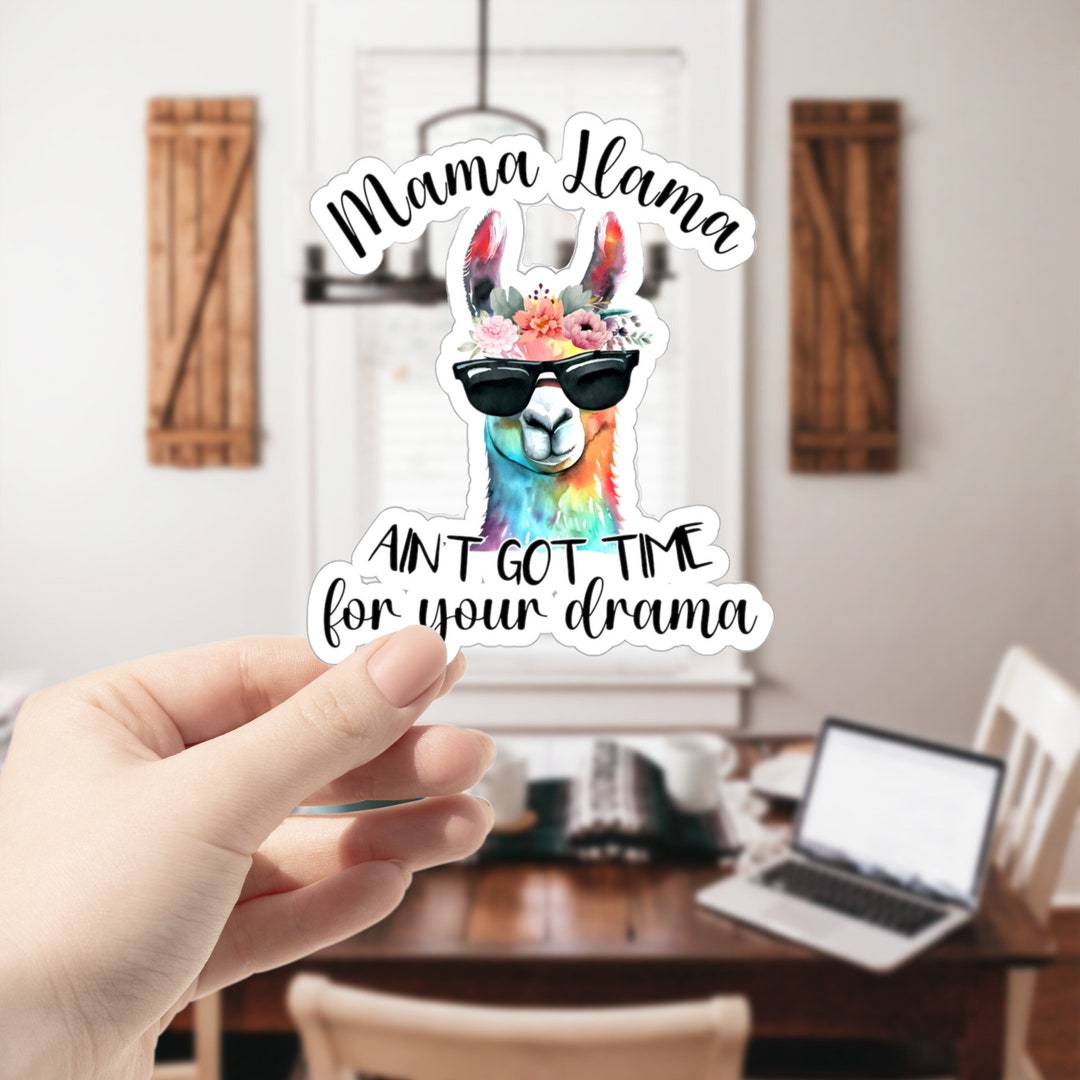 Mama Llama Sticker, Mama Llama, No Drama Llama Sticker, No Drama Llama ...