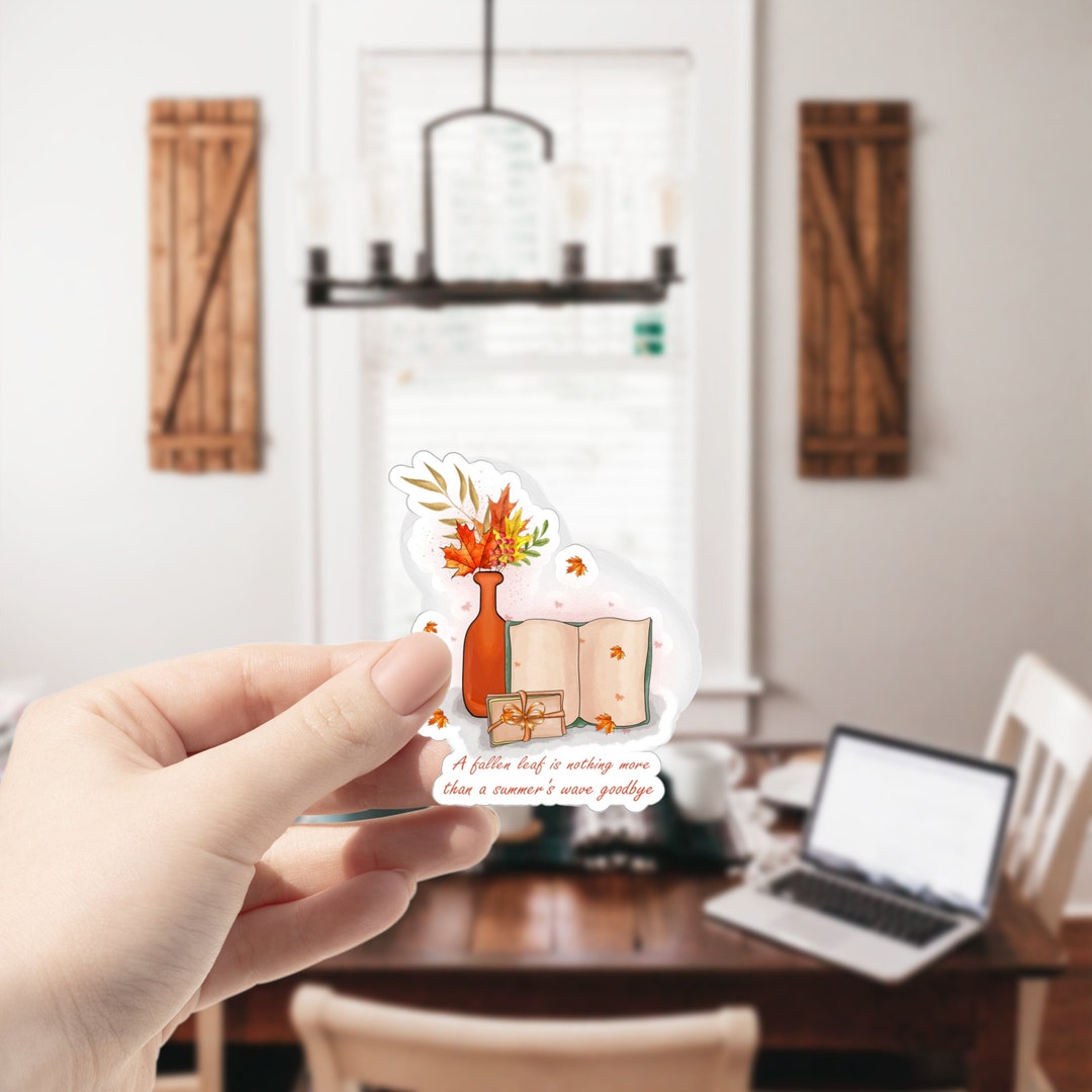 Open Book Sticker, Open Book With Flowers, Fall Sticker, Cozy Stickers ...