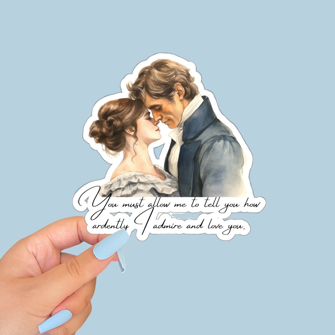 Mr Darcy Sticker, Mr Darcy, Jane Austen Stickers, Jane Austen, Jane ...