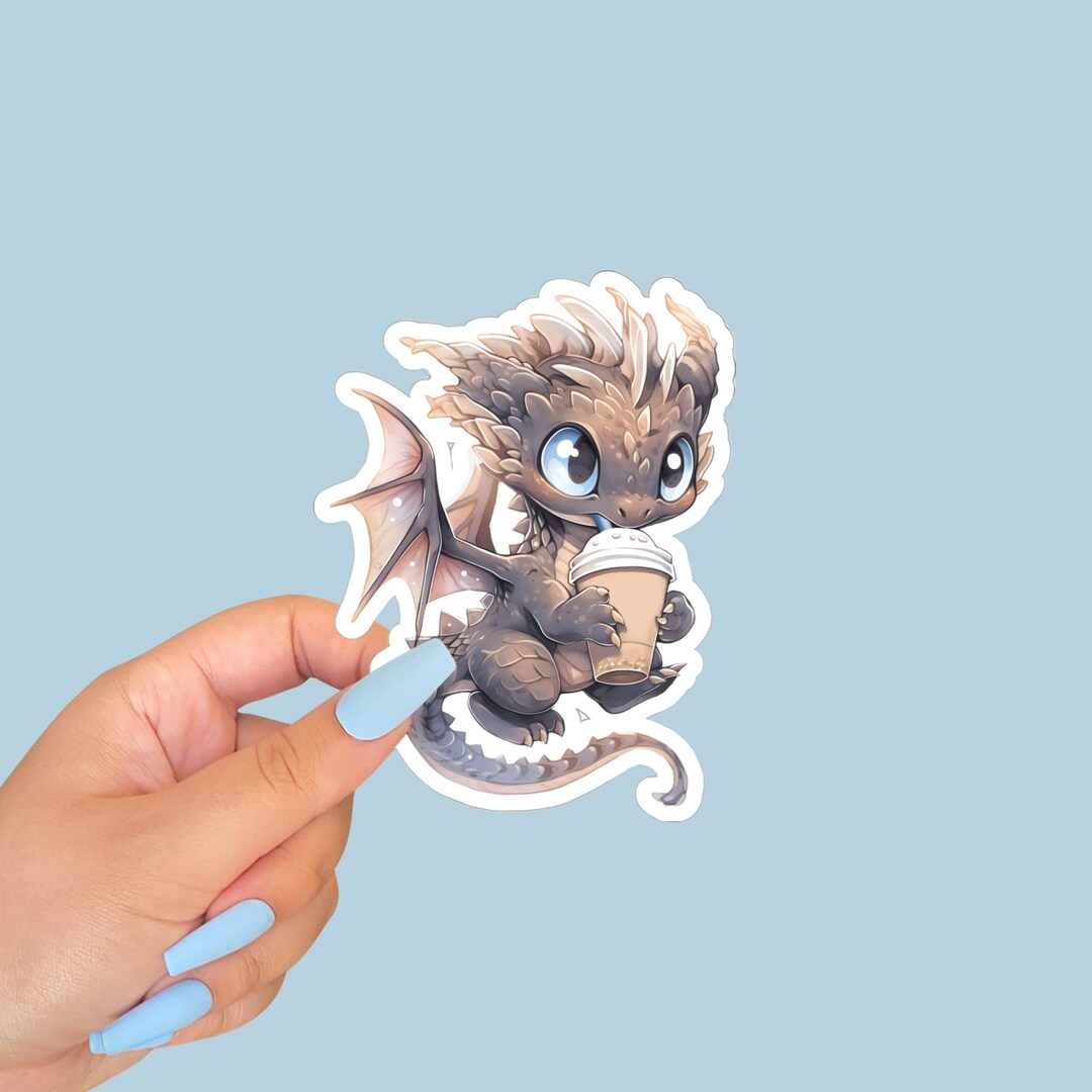 Coffee Dragon, Dragon Sticker, Epic Dragon, Baby Dragon, Dragon Lover ...