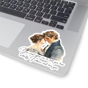 Mr Darcy Sticker, Mr Darcy, Jane Austen Stickers, Jane Austen, Jane ...