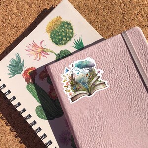 Ya Book Stickers, Open Book Sticker, Open Book With Flowers, Story Book ...