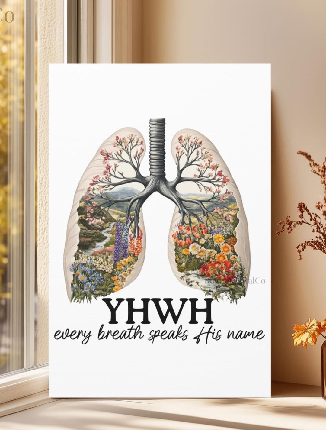 Every Breathe Speak His Name, YHWH Lungs, YHWH Wall Art, Canvas Wall ...