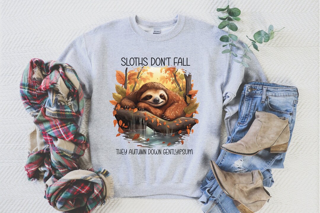 Fall Sloth Sloth Fall Shirt Sloth Shirt Sloth Sweater - Etsy