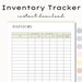 Printable Inventory Tracker Inventory Log Inventory Sheet - Etsy