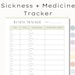 Child Illness and Medication Log, Baby Fever Tracker, Symptom Tracker ...