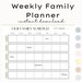 Weekly Family Schedule, Weekly Family Planner Printable, Customizable ...