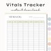 Printable Vitals Tracker, Vitals Log Sheet, Vital Sign Log, Nursing ...