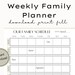 Weekly Family Schedule Weekly Family Planner Printable - Etsy