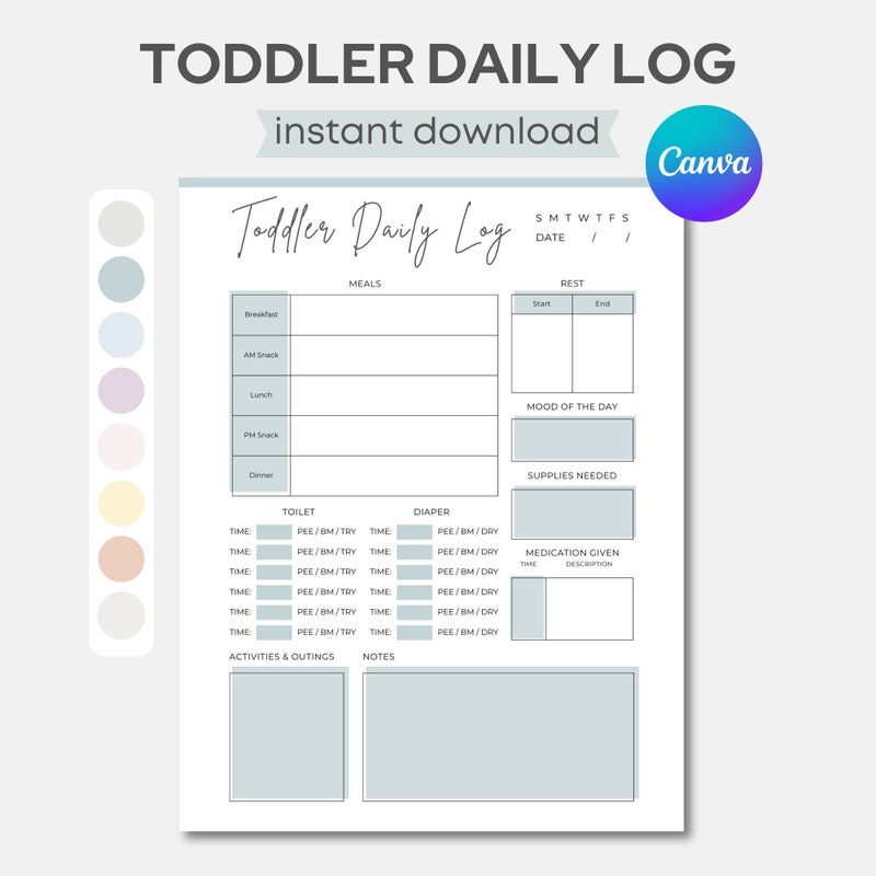 Child Care Daily Notes - Etsy UK
