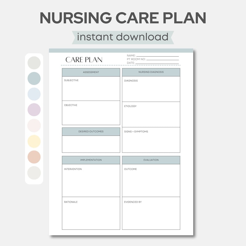 Plan of Care Template - Etsy