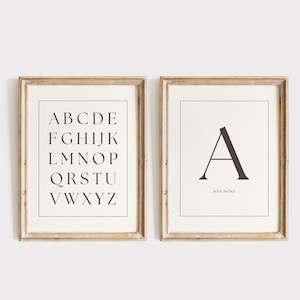 Vintage Style Alphabet Print, Custom Vintage Initial Print, Boys Room ...