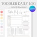 Editable Toddler Daily Report, Child Log, Toddler Meal Log, Child Care ...