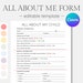 Editable All About My Child Template, Printable Daycare All About Me ...