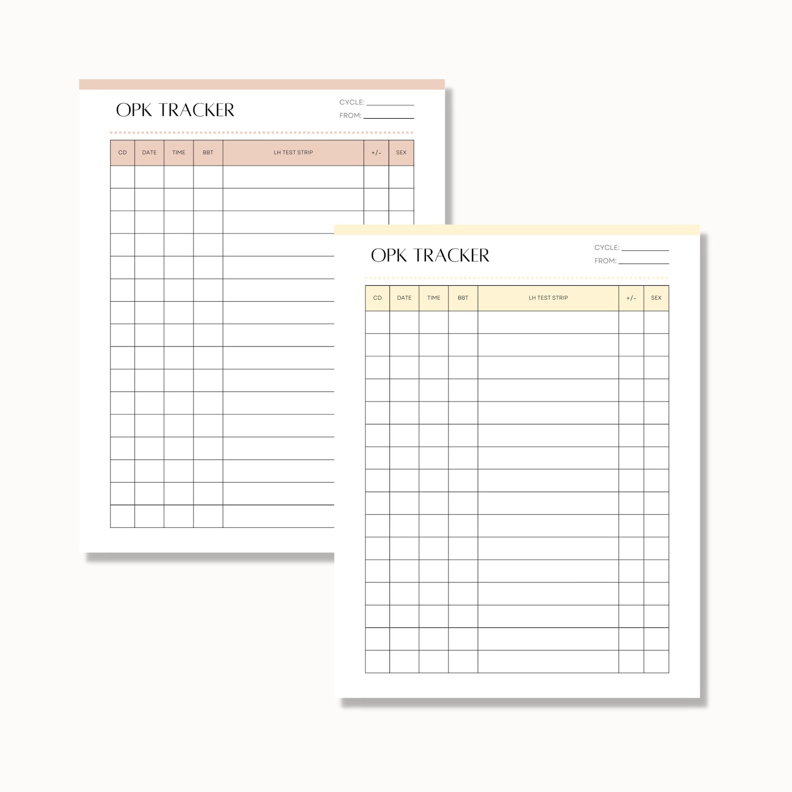Printable OPK Ovulation Test Tracker, Fertility Tracker, TTC Planner ...