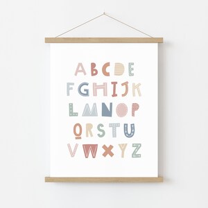 Set of 2 Rainbow Alphabet Numbers Poster, Colorful Funky Alphabet Print ...