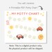 Cars Potty Chart, Potty Training Chart, Sticker Potty Chart, Toddler ...