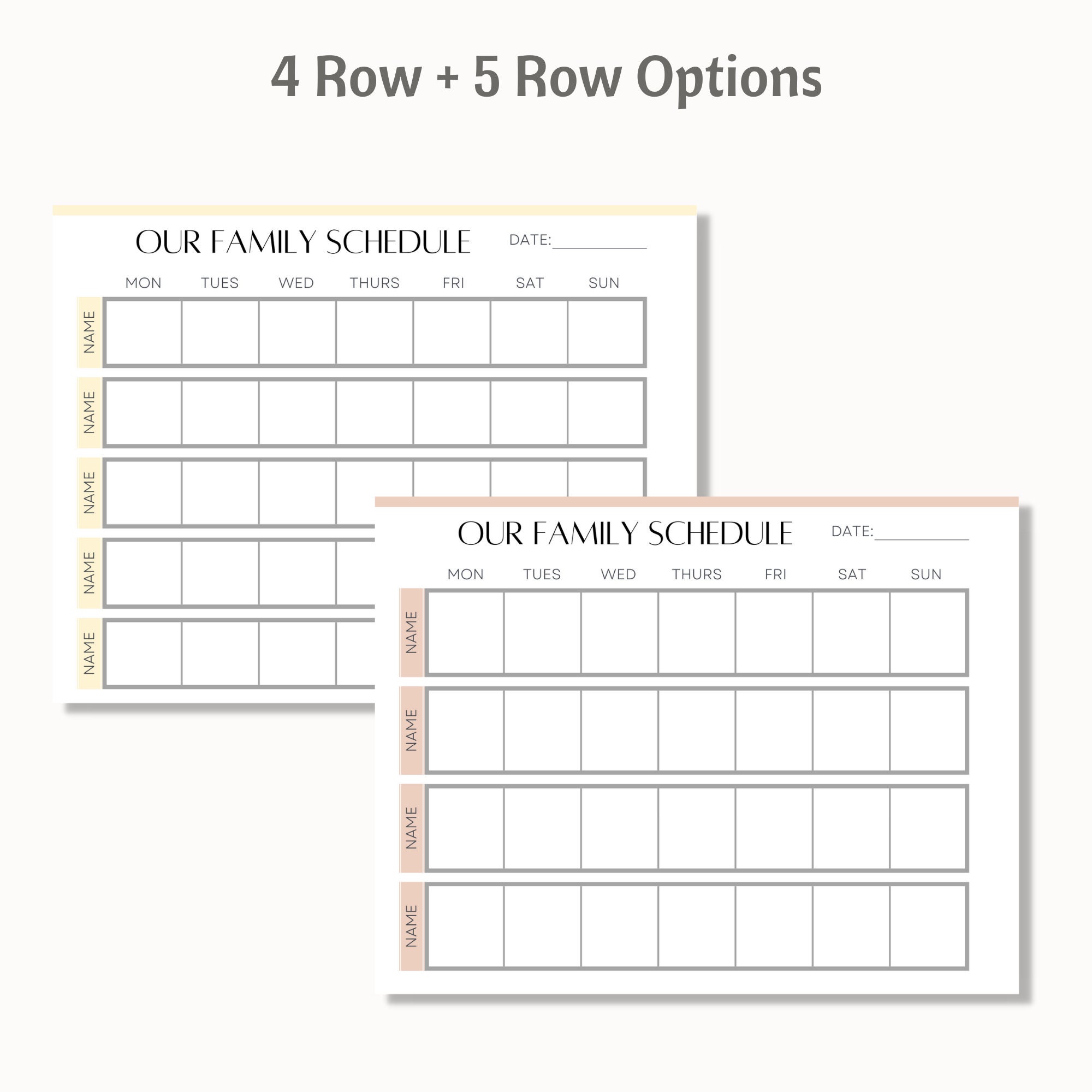 Weekly Family Schedule, Weekly Family Planner Printable, Customizable ...