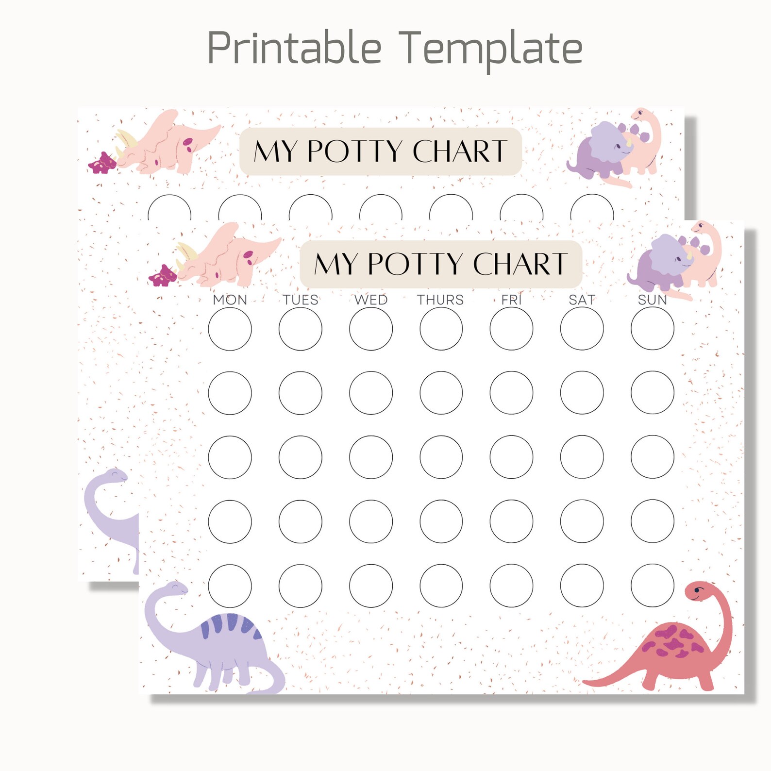 Dinosaur Potty Chart Dino Potty Training Chart Sticker Potty - Etsy