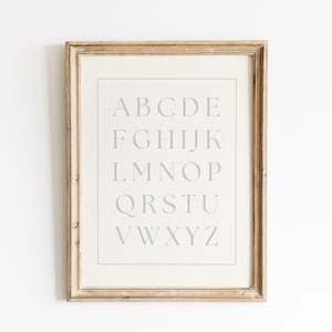Vintage Style Alphabet Print, Baby Boy Nursery, Vintage Nursery Print ...