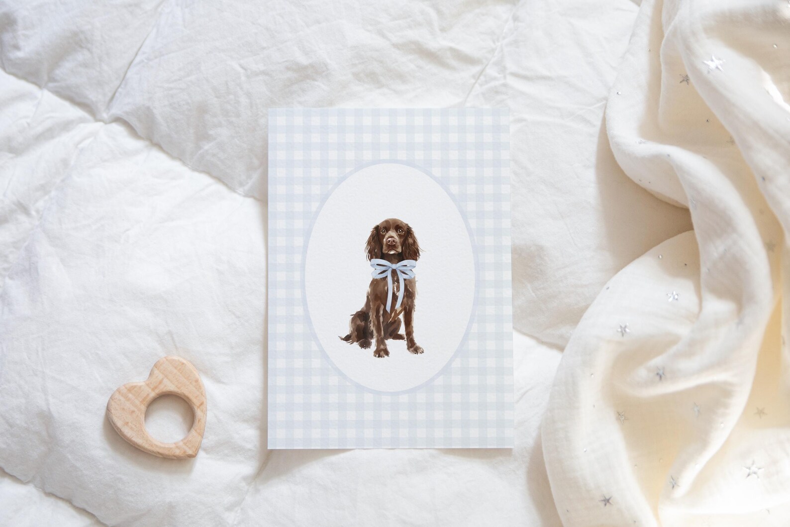 Boykin Spaniel Nursery Decor, Watercolor Dog Nursery Print, Baby Boy ...