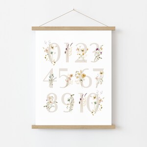 Set of 2 Wildflowers Alphabet Poster, Floral Alphabet Print, Printable ...