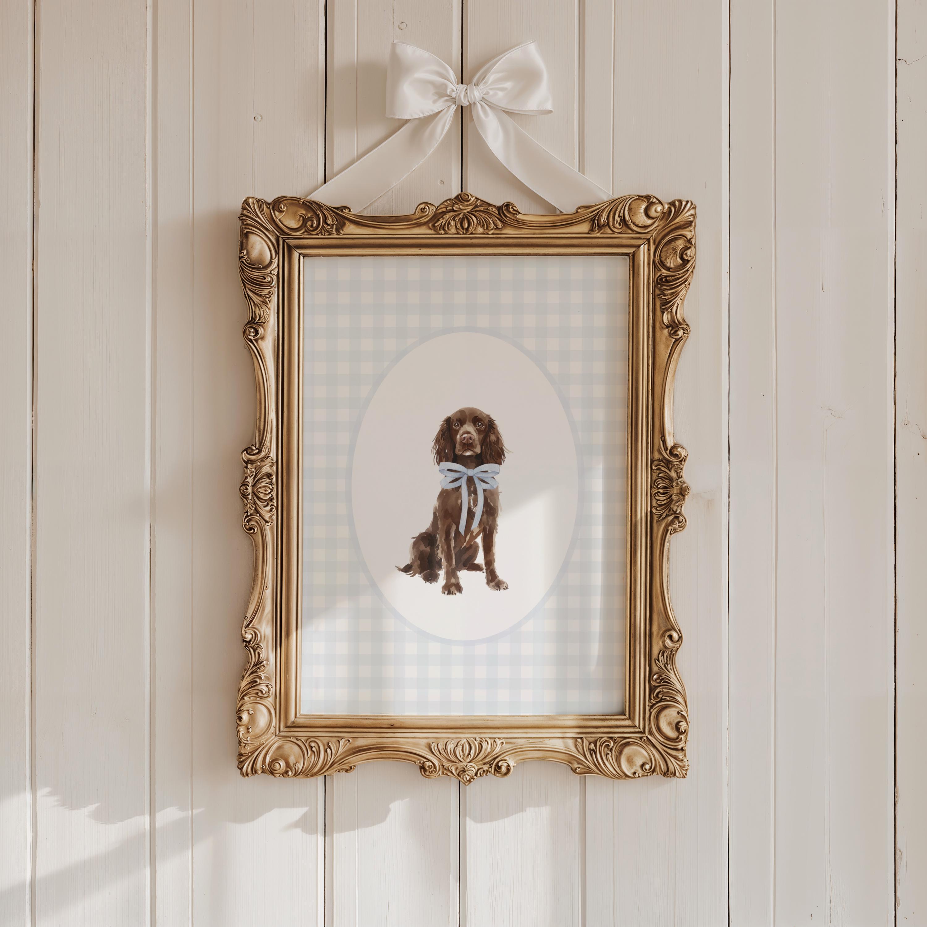 Boykin Spaniel Nursery Decor, Watercolor Dog Nursery Print, Baby Boy ...