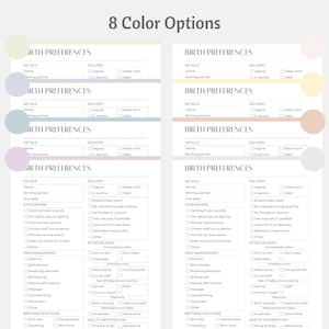 Birth Plan Template, Editable Birth Preferences, Printable Birth Plan ...