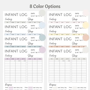 Editable Baby Tracker, Baby Log, Baby Feeding Log, Baby Daily Log ...
