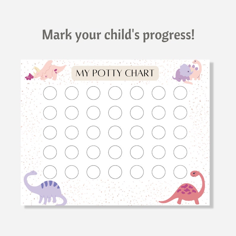 Dinosaur Potty Chart, Dino Potty Training Chart, Sticker Potty Chart ...