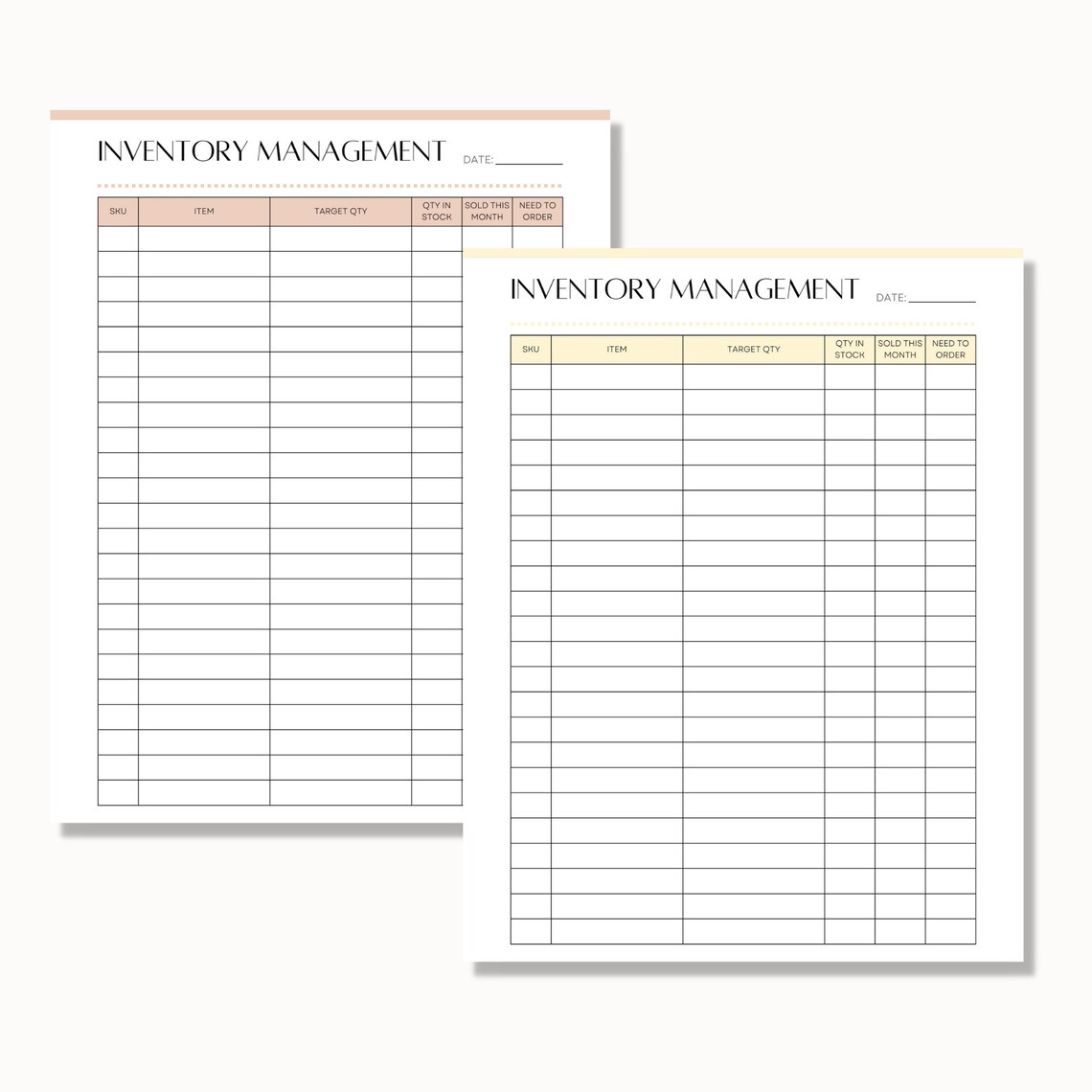 Printable Inventory Management Form, Product Inventory Tracker Sheet ...