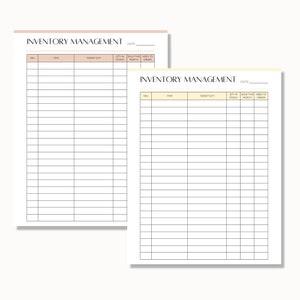 Printable Inventory Management Form, Product Inventory Tracker Sheet ...