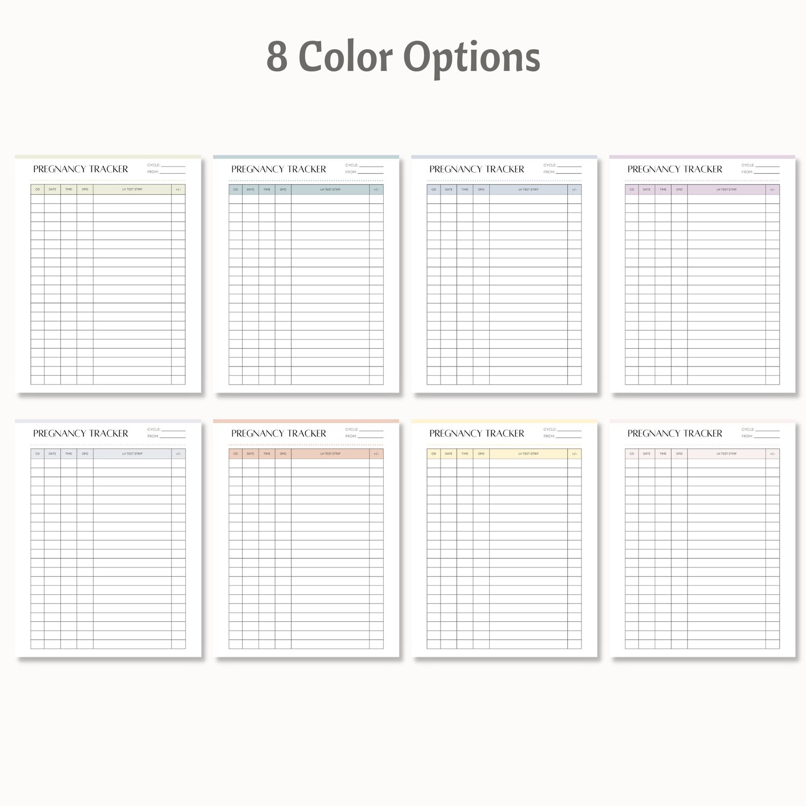 Printable Pregnancy Tracker HCG Pregnancy Log Pregnancy Line - Etsy