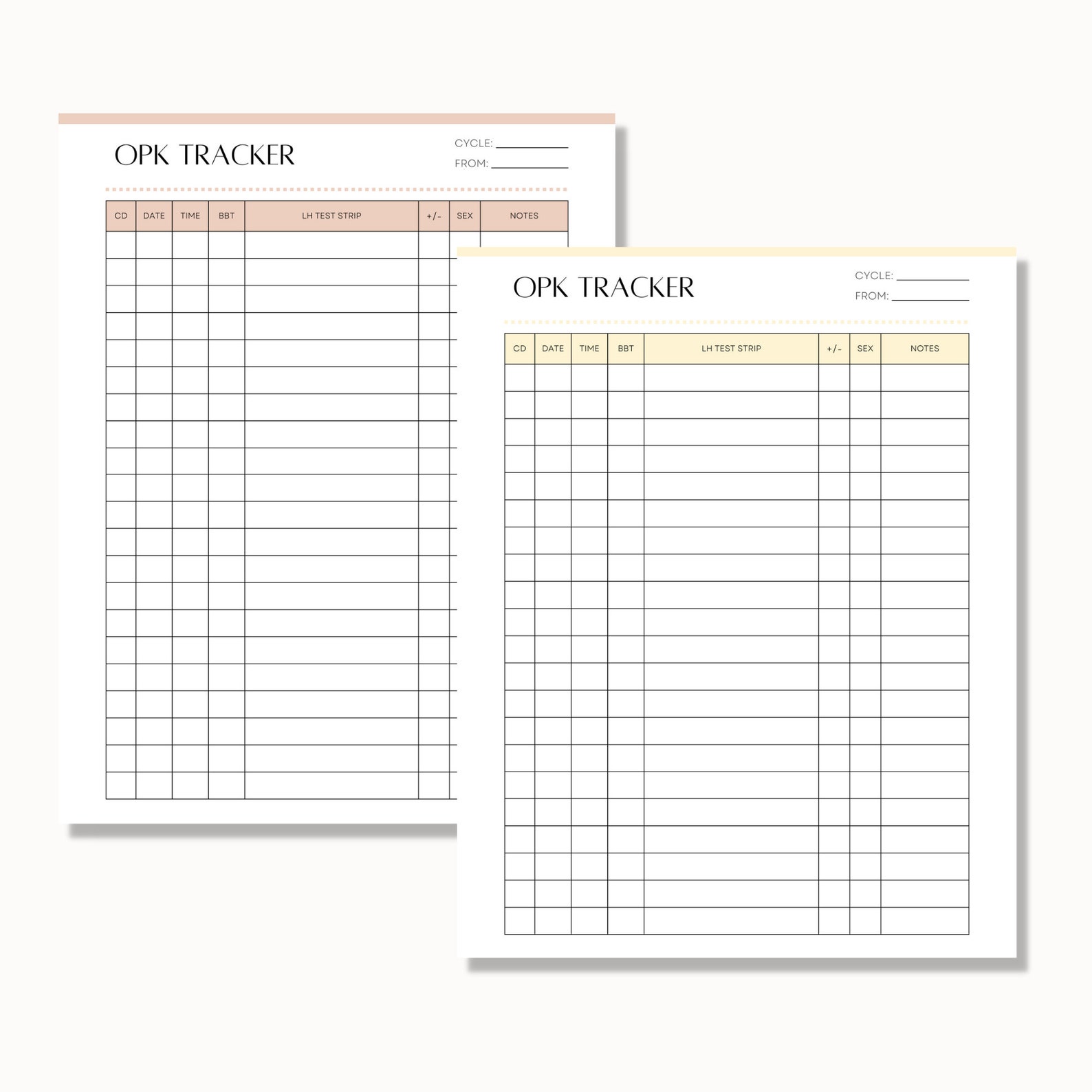 Printable OPK Ovulation Test Tracker Fertility Tracker TTC - Etsy