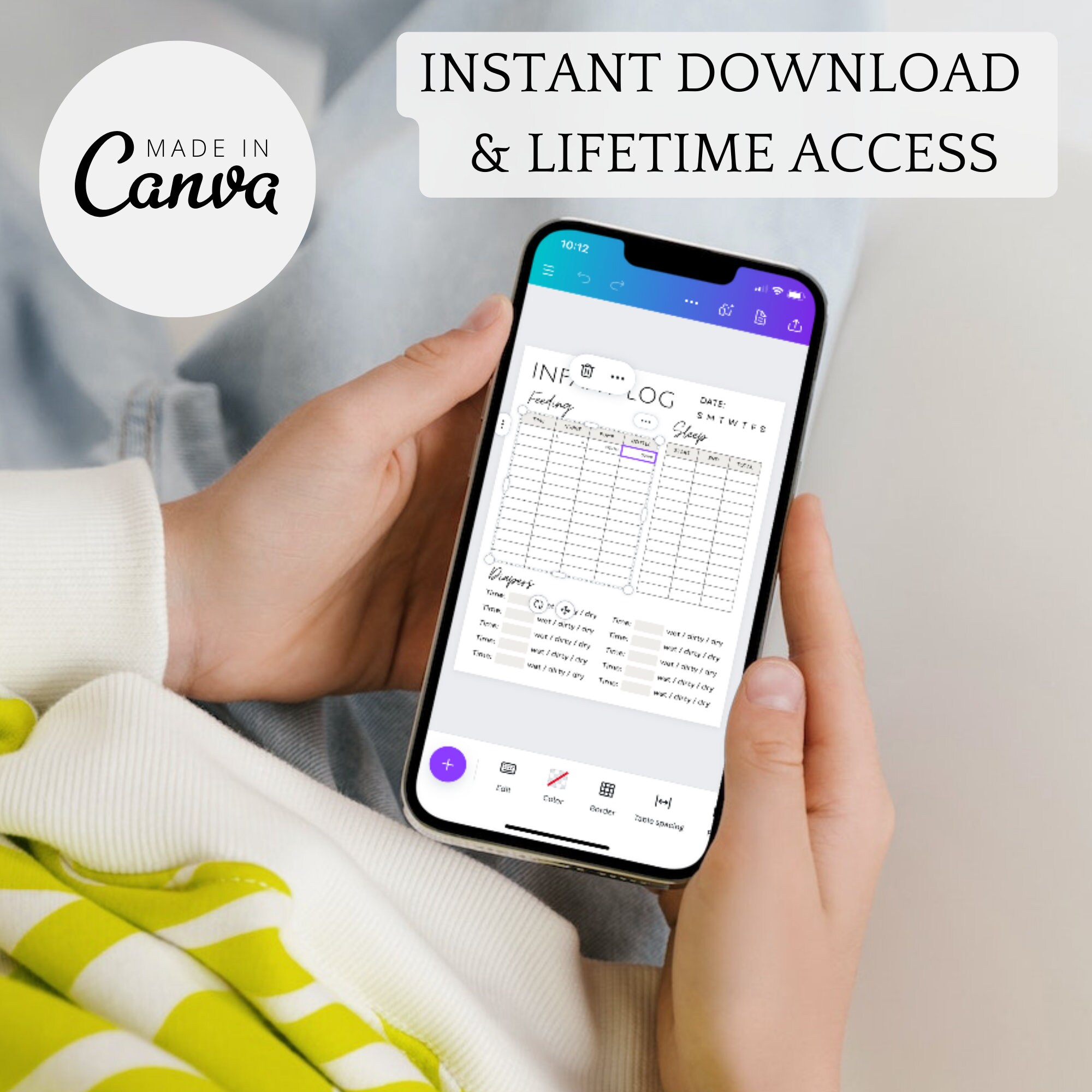 Editable Baby Tracker, Baby Log, Baby Feeding Log, Baby Daily Log ...