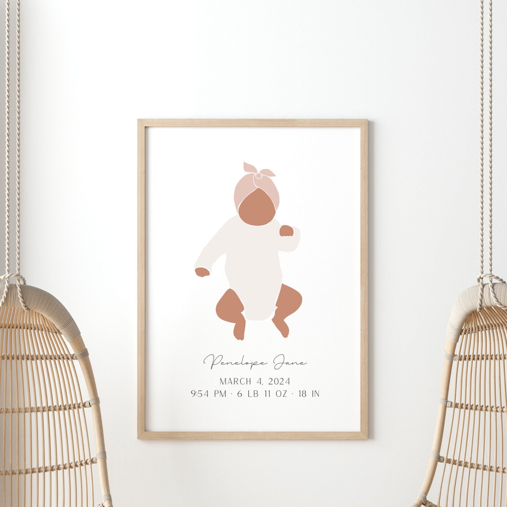 Personalized Baby Birth Stats Print Printable Newborn Birth - Etsy