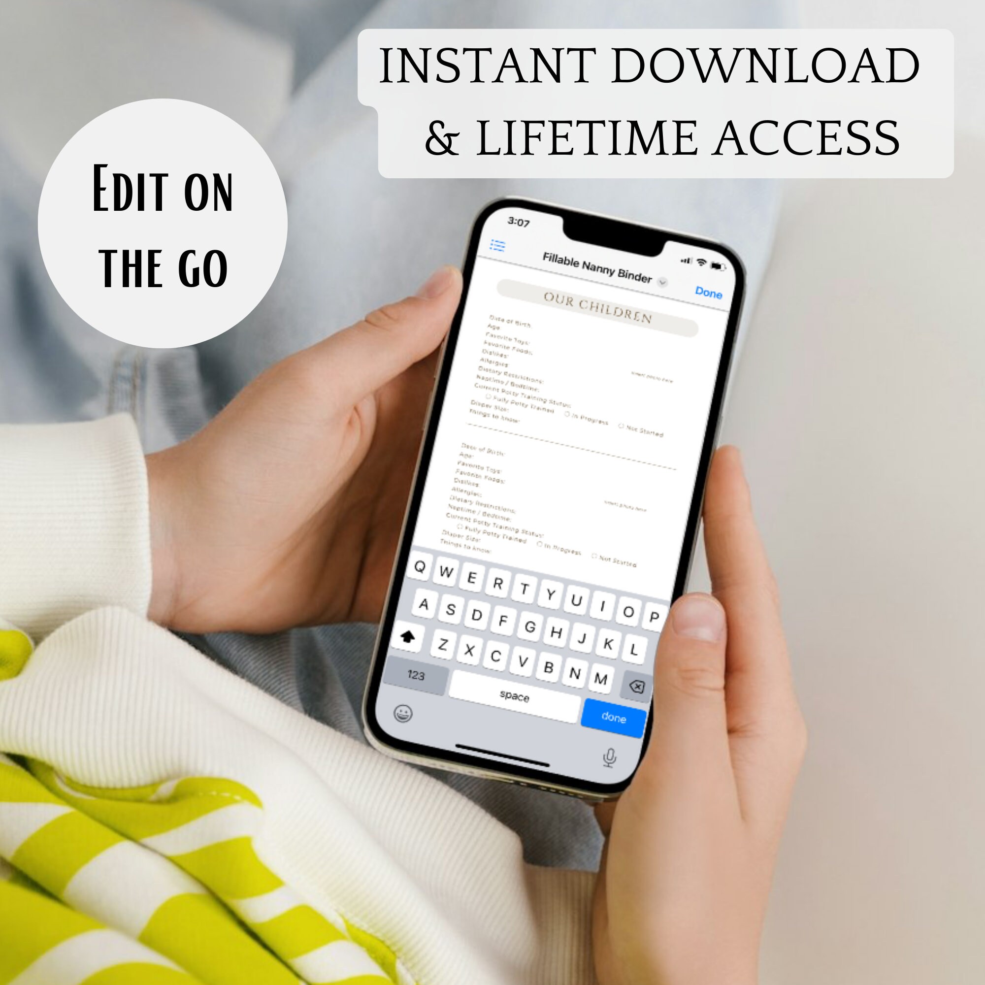 Fillable Nanny Binder PDF, Printable Nanny Planner Template, Nanny ...