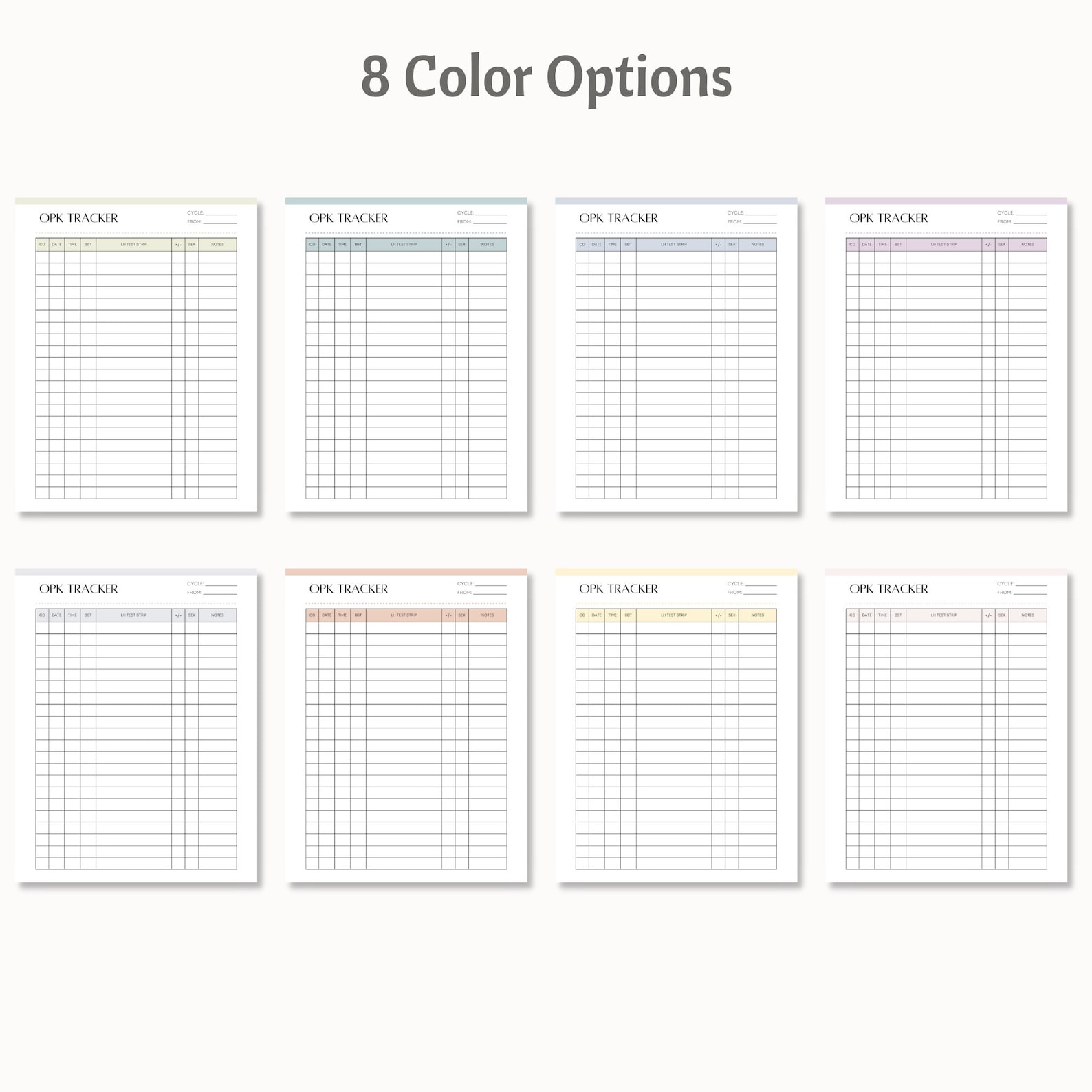 Printable OPK Ovulation Test Tracker Fertility Tracker TTC - Etsy