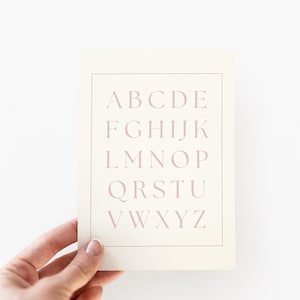 Vintage Style Alphabet Print, Neutral Girls Room Decor, Vintage Nursery ...